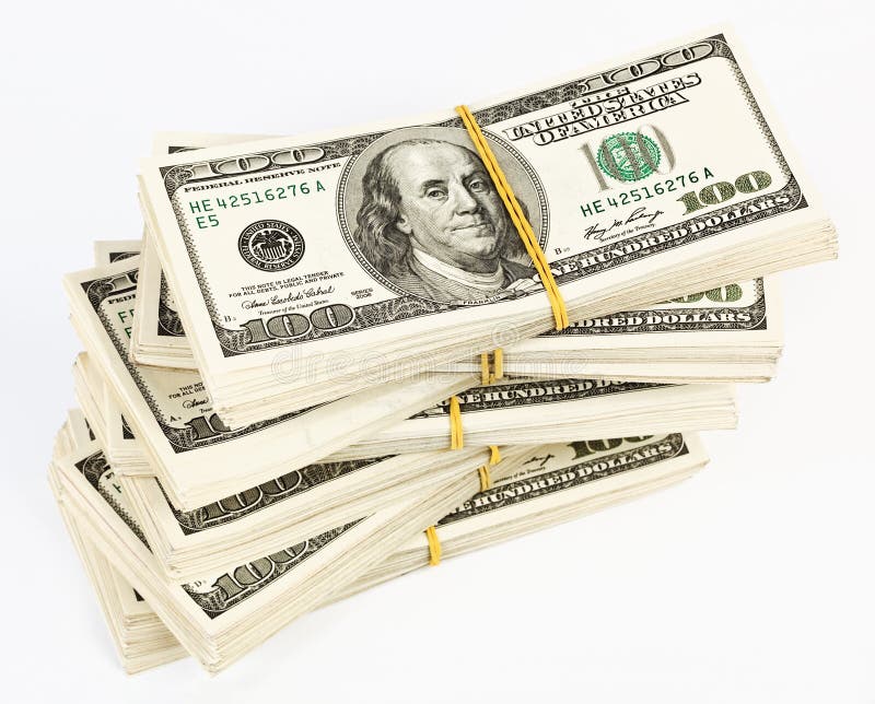 Many Bundle of US 100 Dollars Bank Notes Stock Photo - Image of bank ...