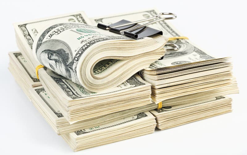 Many Bundle and Roll of US 100 Dollars Bank Notes Stock Image - Image ...