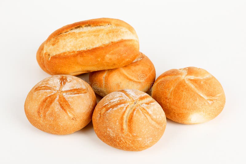 Buns on a white background stock photo. Image of wheat - 106848050