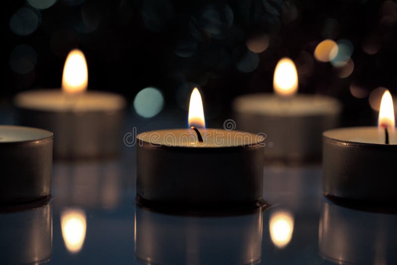 Many burning candles stock image. Image of glowing, meditating - 27506029