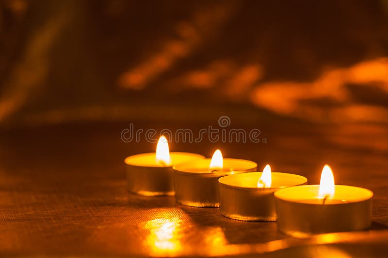Single Lit Candles.Candles New Year Stock Image - Image of fire ...