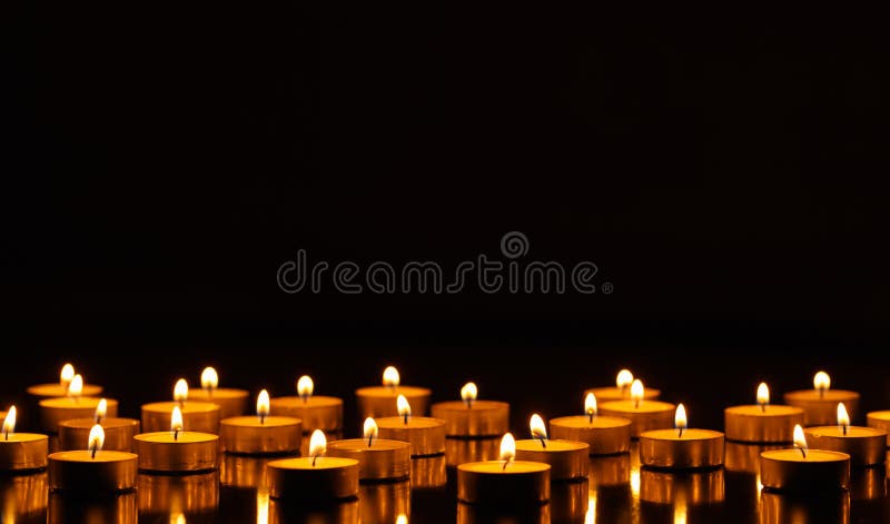 Many burning candles stock image. Image of light, holiday - 61198091