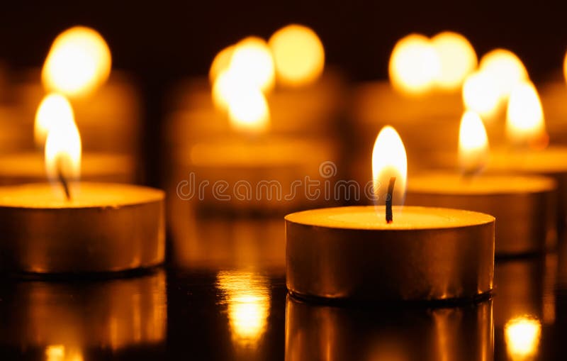 Many burning candles stock image. Image of light, ornament - 62061075