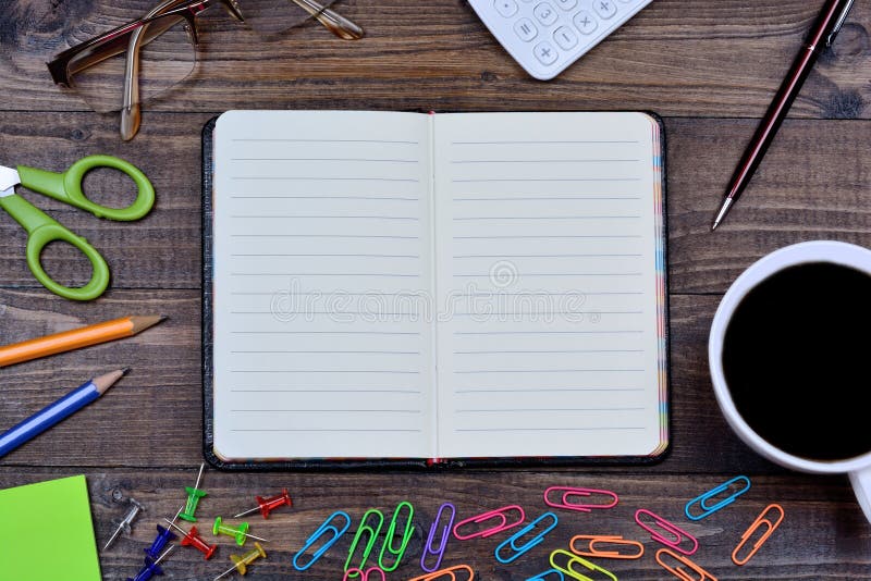 Many Business Objects on Table Stock Photo - Image of eyeglasses, group ...