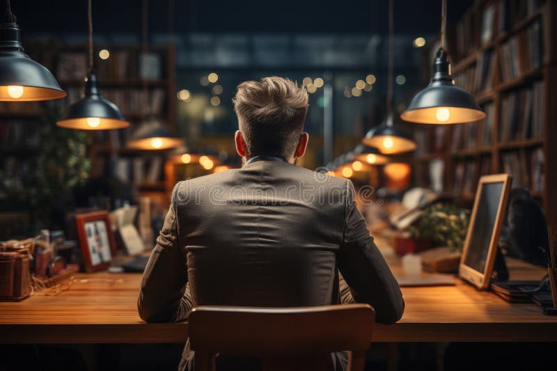 Many Business People Busy Working at Office. Generative AI Stock ...