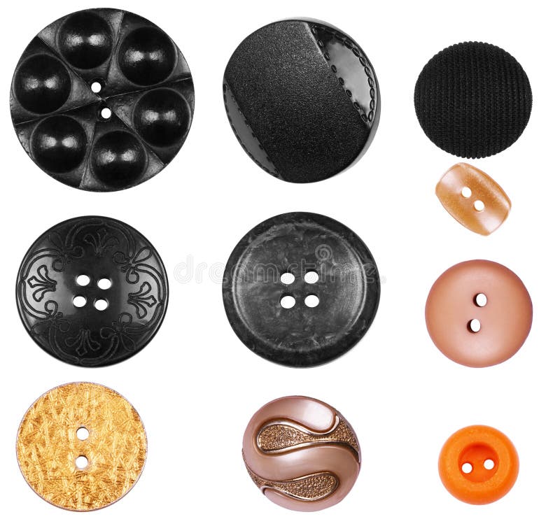 Many Buttons Isolated on White Stock Illustration - Illustration of ...