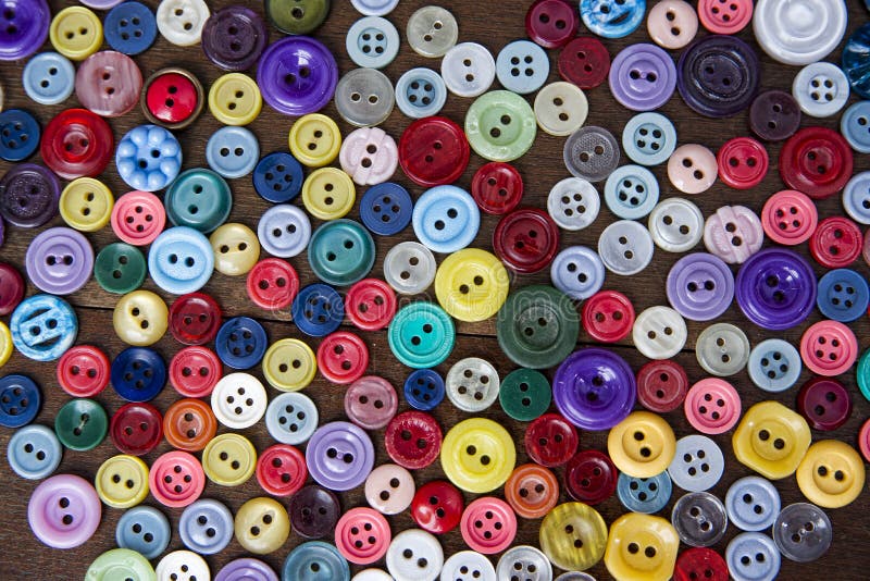 Many Buttons of Various Shapes and Colors Stock Photo - Image of detail ...