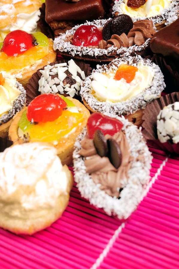 Many cakes stock image. Image of icing, colourful, calorie - 55913197