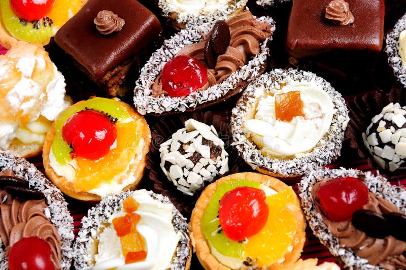 Many cakes stock image. Image of cake, colored, cupcake - 55912013