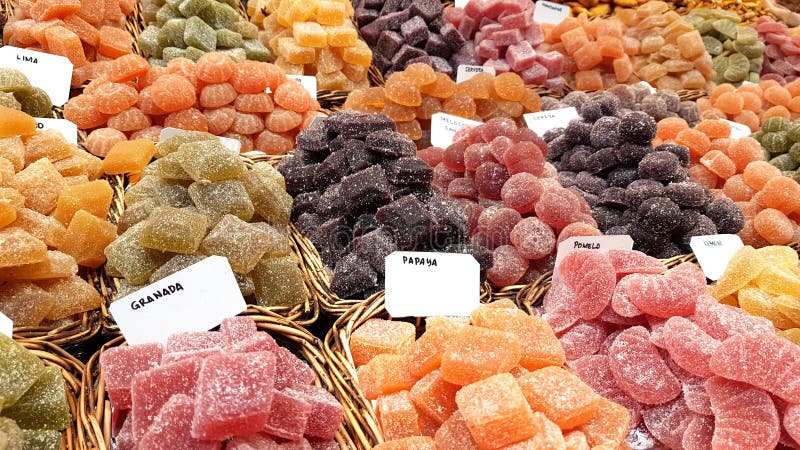 Many Candies Made by Fruits Stock Image - Image of orange, colorful ...