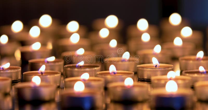 Many Candlelight in Shallow Depth of Field Stock Video - Video of ...