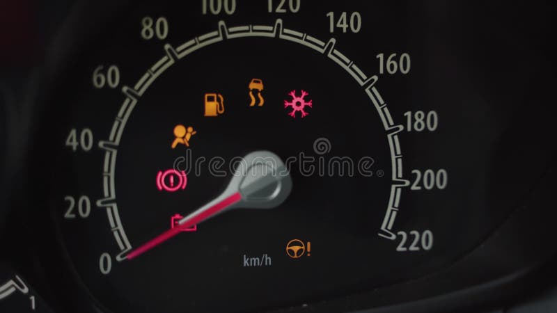 Many Car Dashboard Lights with Warning Lamps, Failure and Error ...