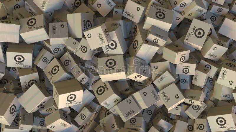 TARGET Logo Composing with Puzzle Pieces, Editorial Animation Stock ...