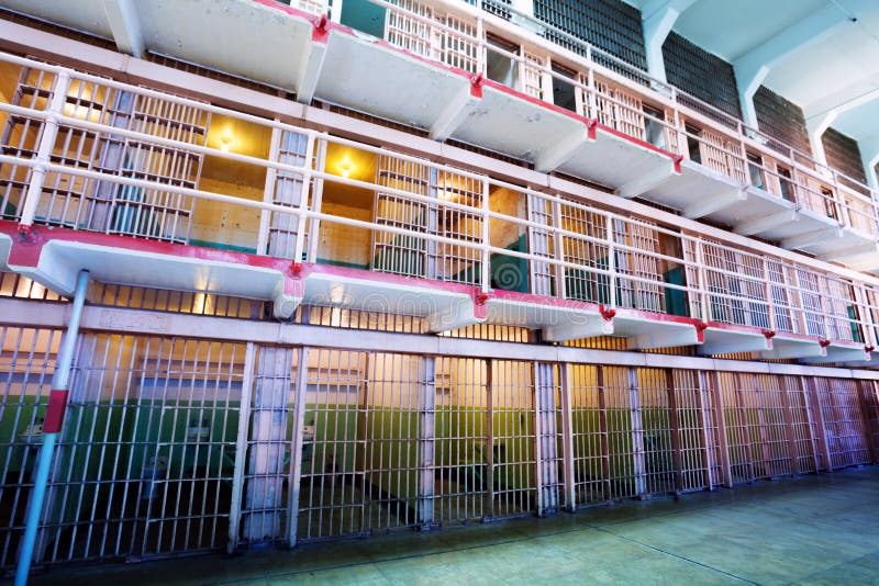 Many Cells Rows in Typical American Prison Stock Image - Image of ...