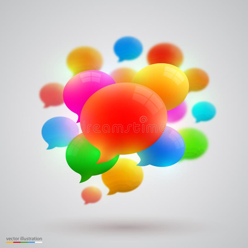Chat Bubles stock vector. Illustration of blog, communication - 8869102