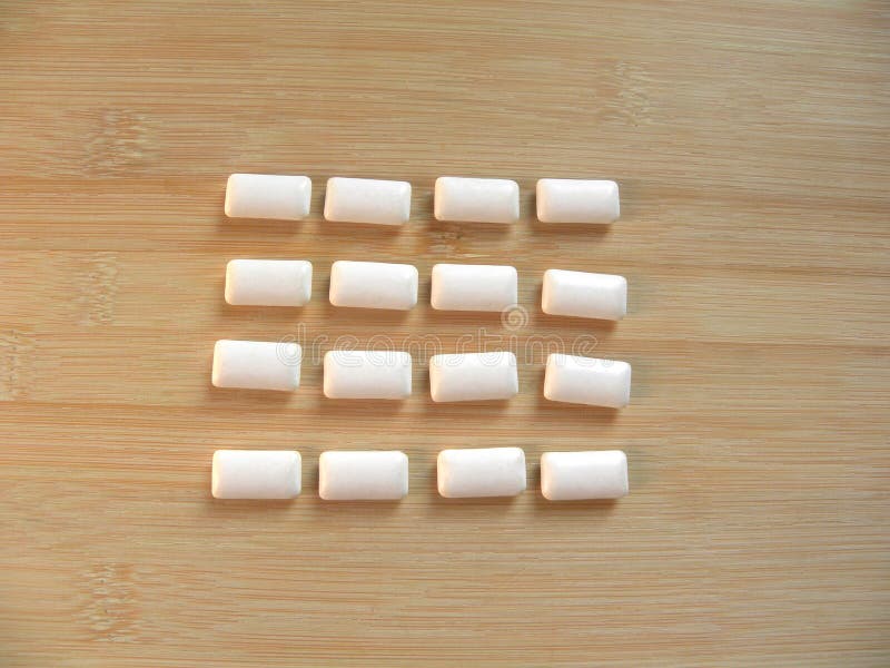 Rounded Rectangle Chewing Gums Stock Photo - Image of closeup, detail ...