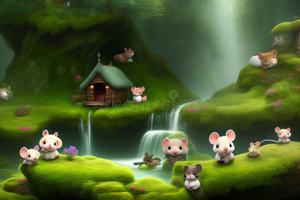Many chibi mice stock illustration. Illustration of yunnan - 317752854