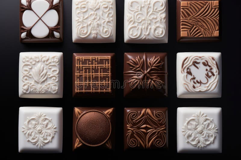 Many Chocolate Blocks on One Table Stock Photo - Image of confectionery ...