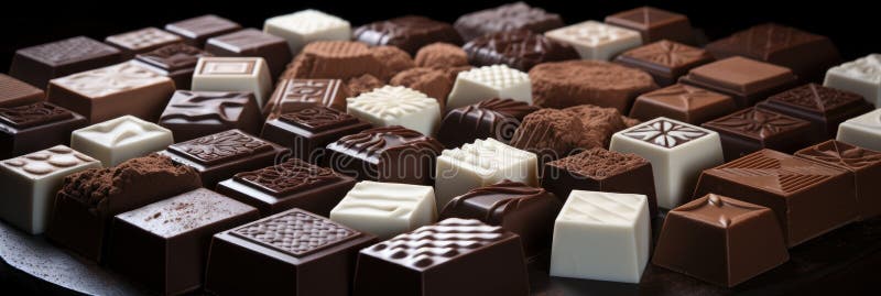 Many Chocolate Blocks on One Table Stock Photo - Image of flavor ...