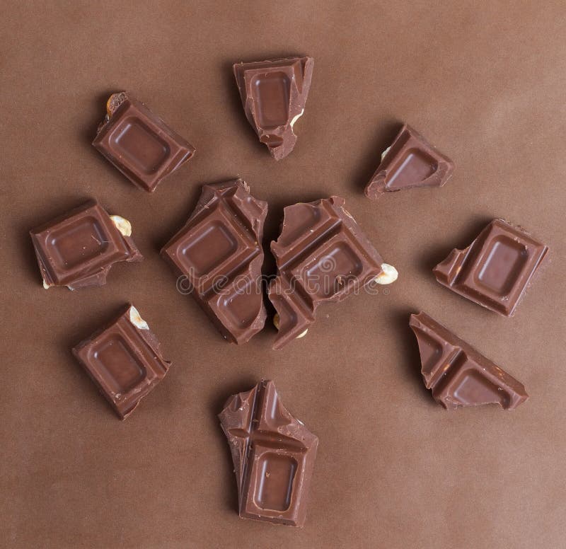 Many chocolate pieces stock photo. Image of chunk, pile - 30606388