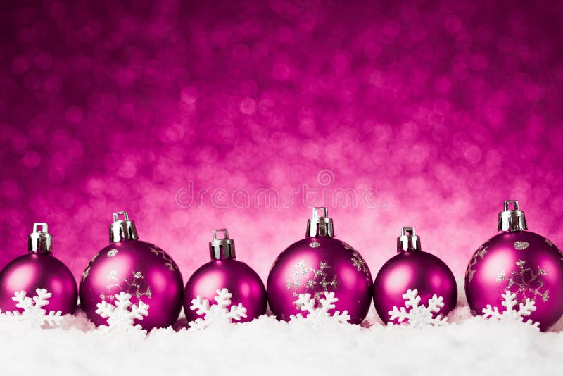 Many Christmas Balls in the Snow Stock Photo - Image of decorative ...