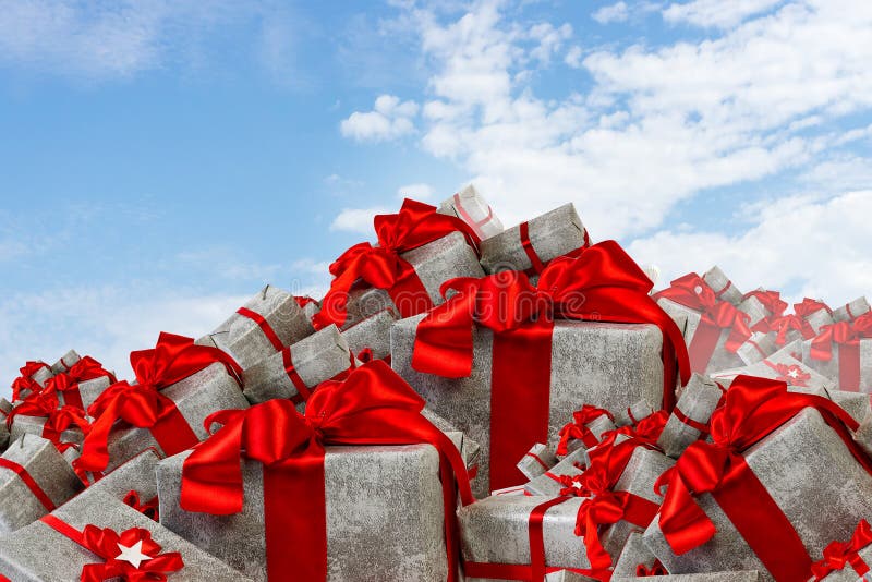 Many Christmas packages stock photo. Image of generously - 102306254