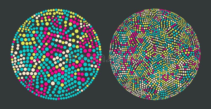 Many Circles of Different Sizes in the Form of Circle. Vector ...