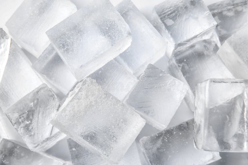 Many Clear Ice Cubes As Background, Top View Stock Photo - Image of ...