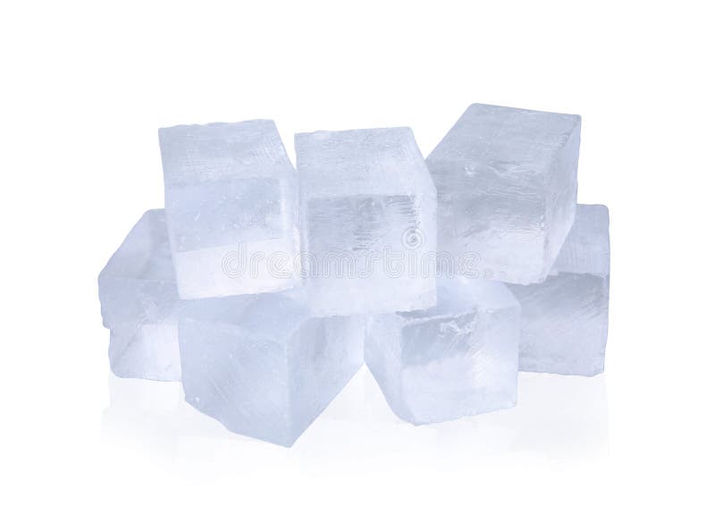 Many Clear Ice Cubes Isolated on White Stock Image - Image of cubes ...