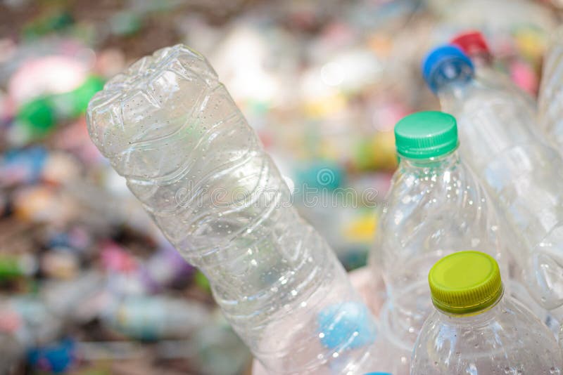 Many Clear Plastic Bottles for Reuse. Stock Photo - Image of ...