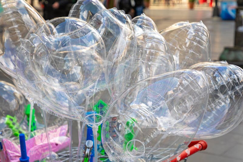 Clear Bubble Balloons stock photo. Image of balkans - 211485710
