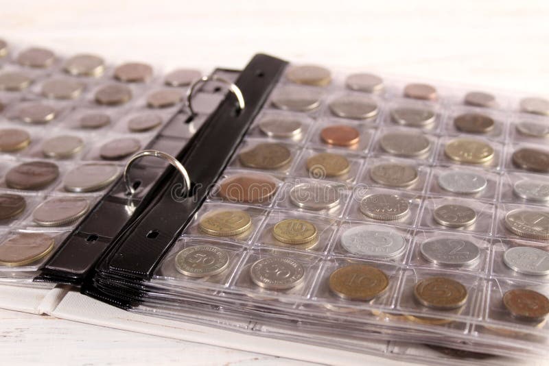 Many Coins of Different Countries and Times. Numismatics Stock Image ...