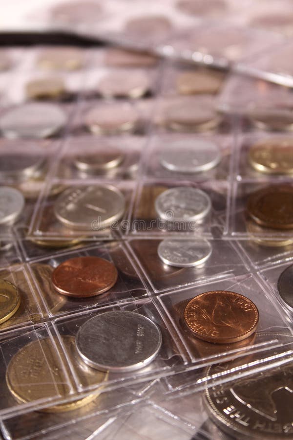Many Coins of Different Countries and Times. Numismatics Stock Image ...