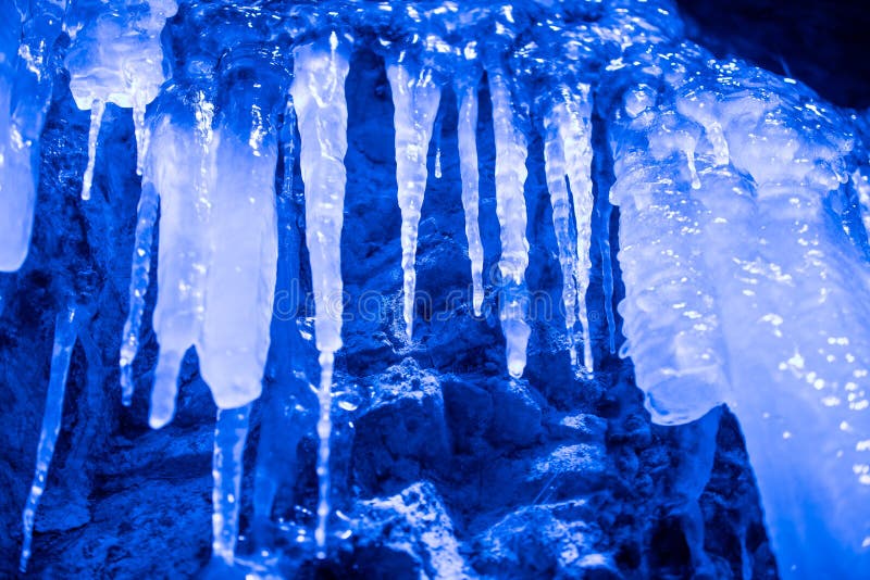 Blue icicles stock image. Image of arctic, process, blue - 18219743