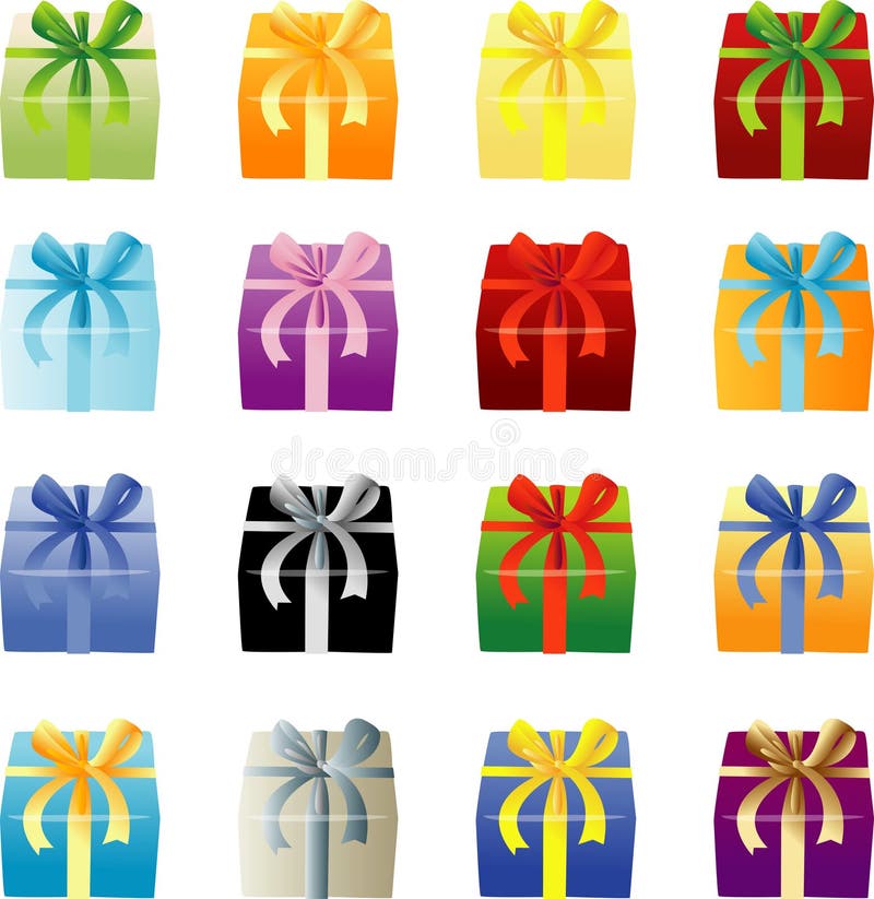 Many Color Giftboxes stock vector. Illustration of holiday - 2851797