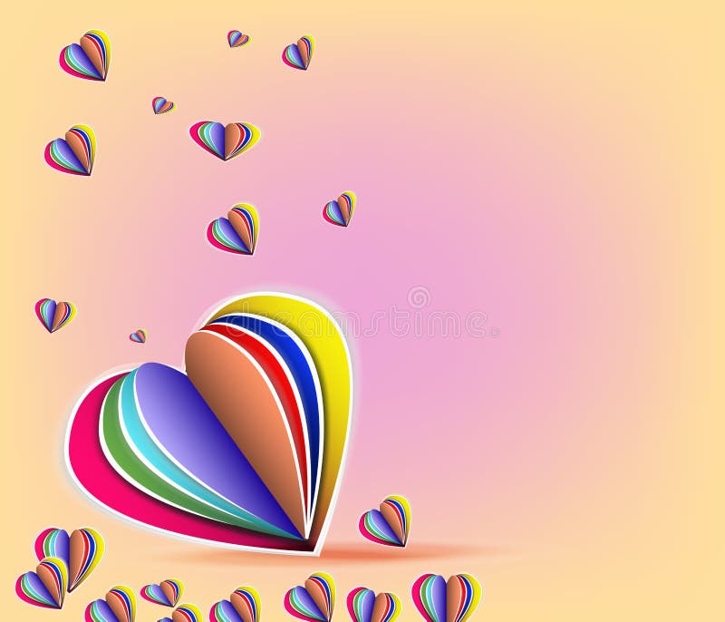 Many color heart design stock vector. Illustration of sign - 178505814