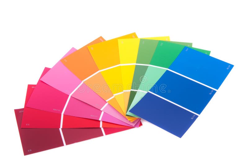 Bright Colorful Paint Swatch Samples for Remodelin Stock Image - Image ...