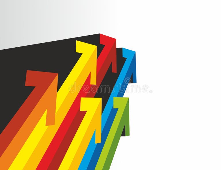 Many colored arrows stock illustration. Illustration of development ...