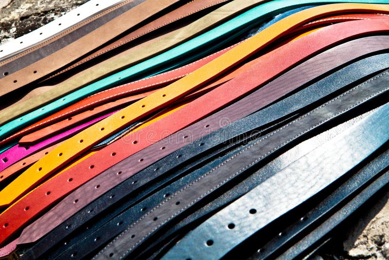 Colored belts stock photo. Image of leather, black, belt - 30155136