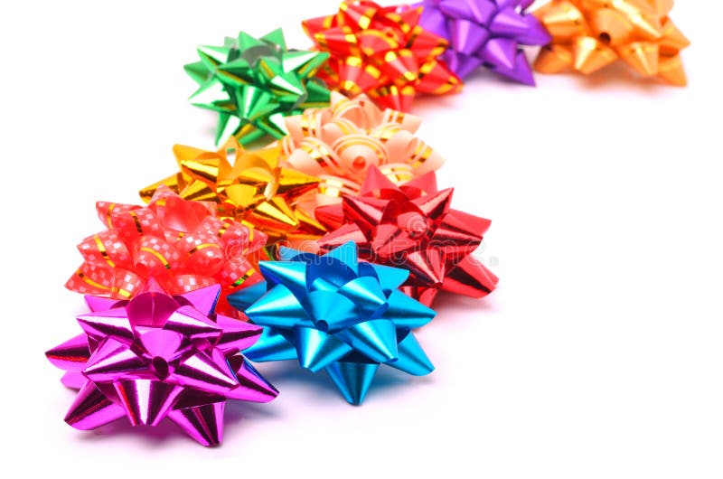 Many colored bright bows stock photo. Image of decoration - 36549930