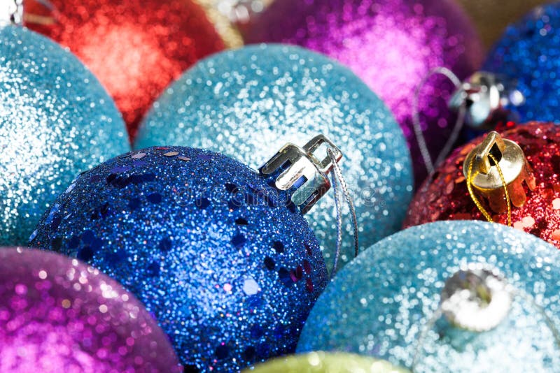 Purple Christmas balls stock photo. Image of crystal, celebrating - 2999652