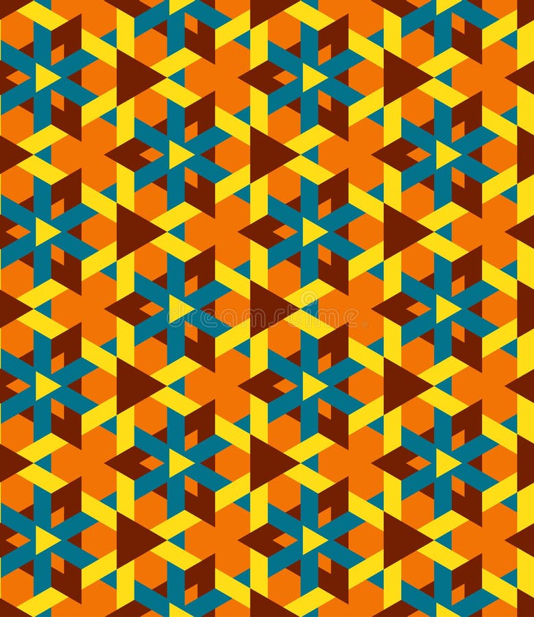 Many-colored Decorative Seamless Geometrical Pattern of Triangles Stock ...