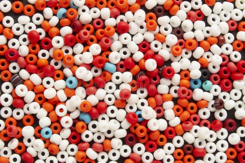 Many-colored mix of beads stock image. Image of decoration - 23866295