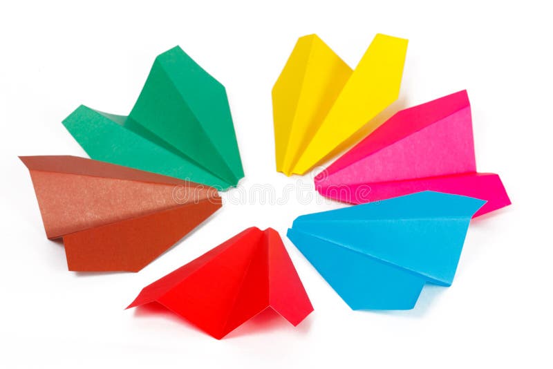 Many Colored Paper Planes Stock Photos - Free & Royalty-Free Stock ...