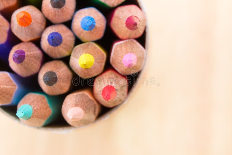 Many colored pencils stock photo. Image of macro, objects - 59017932