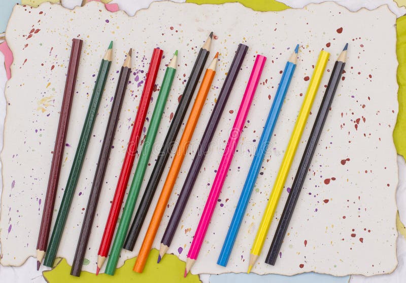 Many colored pencils stock photo. Image of green, pattern - 69162198