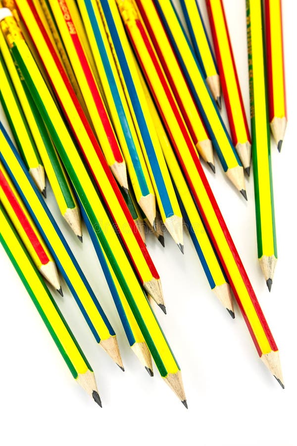 Many colored pencils stock image. Image of abstract, eraser - 54252873