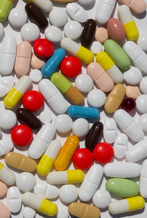 Many Colored Pills / Capsules /medicine Stock Photo - Image of group ...