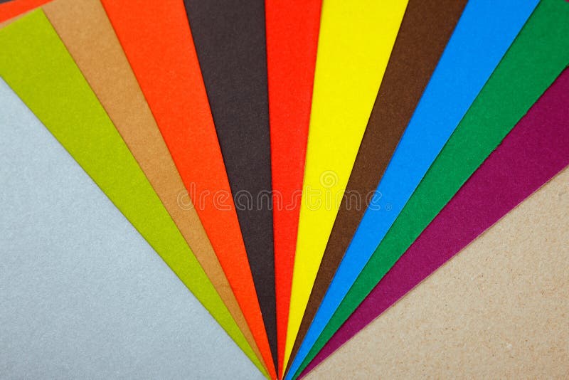 Many Colored Sheets of Cardboard Stock Image - Image of shape, bright ...