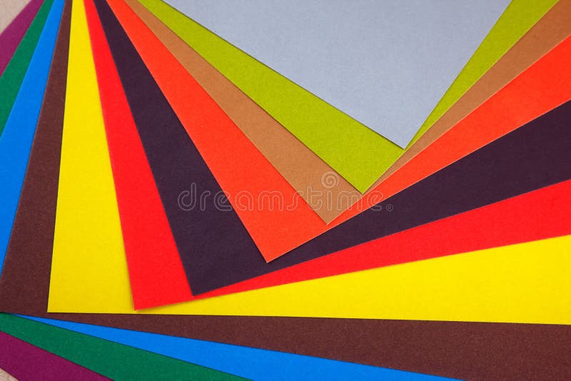 Many Colored Sheets of Cardboard Stock Image - Image of bright ...
